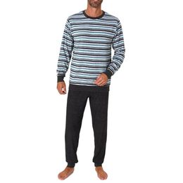 Normann langarm Frottee Schlafanzug Pyjama B&uuml;ndchen - 82255 in hellblau | Gr.: 52