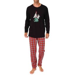 Normann Schlafanzug Weihnachten langarm Weihnachtsmotiv in schwarz | Gr.: 58
