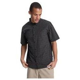 Kurzarmhemd Quiksilver "Stonetown", Herren, Gr. L, US-Gr&ouml;&szlig;en, schwarz check stonetown, Obermaterial: 100% Walkfrottier;, Hemden