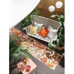 benuta Nest In- & Outdoor-L&auml;ufer Noelia Multicolor 70x240 cm - Teppich f&uuml;r Balkon, Terrasse & Garten
