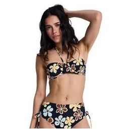 B&uuml;gel-Bikini-Top Roxy "Nostalgic Feel UW Bra Bandeau", Damen, Gr. M, Cup B, anthrazit nostalgic feels ful, Obermaterial: 85% Microfaser, 15% Elasthan;, Bikini-Oberteile