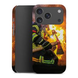 DeinDesign iPhone 17 Pro Handy Premium Case Smartphone Handyh&uuml;lle Schutzh&uuml;lle matt Life Saver Fire Fighters Fire Premium Case