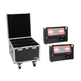 Eurolite Set 2x LED IP Mega PIX Strobe 714 SWING + Flightcase mit Rollen