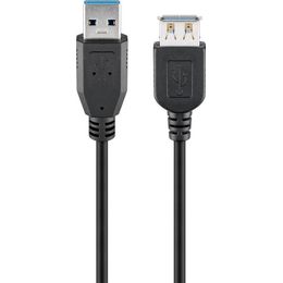 goobay USB 3.0 SuperSpeed Verl&auml;ngerungskabel, Schwarz, 1,8m
