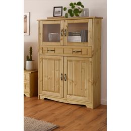 Highboard OTTO HOME "Trinidad", beige (natur), B:102cm H:155cm T:37cm, Sideboards, Highboard, Vitrine, Breite 102 cm