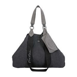 Henkeltasche Fritzi aus Preussen "Izzy", Damen, Gr. B/H/T: 16cm x 36cm x 50cm, schwarz, Baumwolle, unifarben, Taschen, aus veganen Materialien