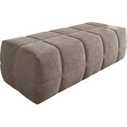 Hocker DOMO collection "Brandon", braun (cappucino), B:150cm H:40cm T:60cm, Kunstleder SOFTLUX;Luxus-Microfaser in Antikleder-Optik(100% Polyester);Luxus-Microfaser (100% Polyester), Hocker, Polsterhocker, gro&szlig;e Ausf&uuml;hrung passend zu "Brandon", auch in Cord