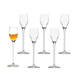 Schnapsglas ST&Ouml;LZLE "Edelbrandgl&auml;ser Quatrophil 65 ml 6er Set transparent", bunt (transparent), Glas, Trinkgef&auml;&szlig;e