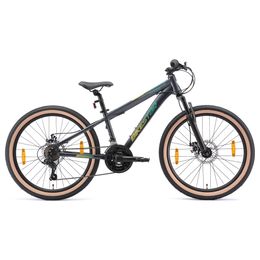Jugendfahrrad Bikestar Gr. 33, schwarz, Fahrr&auml;der, Kinder, 33cm, 24 Zoll (60,96cm)