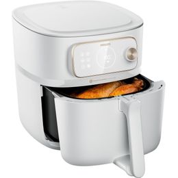 Philips Hei&szlig;luftfritteuse "Airfryer XXL Kombi HD9876/90, mit 8,3 l, Rapid CombiAir Technologie", wei&szlig;, B:33,5cm H:35,1cm T:44,7cm, Fritteusen, 22 Kochfunktionen, QuickClean und WiFi Konnektivit&auml;t
