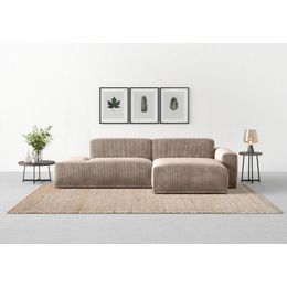Trendmanufaktur "Braga, mit hochwertigem Kaltschaum, L-Form, in Cord erh&auml;ltlich" modernes Sofa, Couch mit hohem Sitzkomfort, 275/72/160 cm (B/H/T)