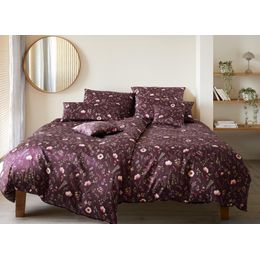 Bettw&auml;sche Elegante "Sorbet Jersey", beere, B/L: 155cm x 220cm, 1 Stk., 1 Stk., Interlock-Jersey, B/L: 80cm x 80cm, 2 Stk., Interlock-Jersey, Obermaterial: 100% Baumwolle, Bettw&auml;sche, Bettw&auml;sche, angenehmes Hautgef&uuml;hl