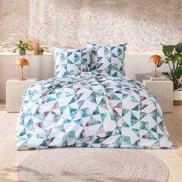 Bettw&auml;sche Estella "Charlie", 640, azur, B/L: 155cm x 220cm, 1 Stk., 1 Stk., Seersucker, B/L: 80cm x 80cm, 2 tlg., Seersucker, Obermaterial: 100% Baumwolle, Bettw&auml;sche, Bettw&auml;sche, Hochwertiger Seersucker aus 100% Baumwolle