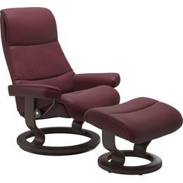 stressless "View" Set, Relaxsessel mit Hocker, mit Classic Base, Gr&ouml;&szlig;e M,Gestell Wenge