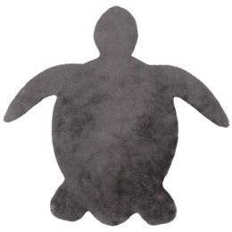 Kinderteppich Kayoom "Lille 863", grau, B:83cm H:15mm L:92cm, Polyester, Teppiche, Kinderteppich, Kurzflor, Rabitt, weich flauschig, Schildkr&ouml;te Kontur