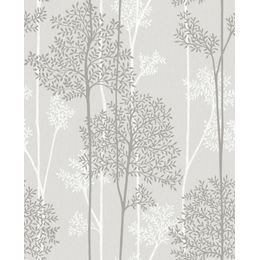 Vliestapete SUPERFRESCO EASY "Eternal - Blumen", grau, B:0,52m L:10m, Vlies, Tapeten, Grau - 10m x 52cm