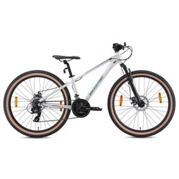 Mountainbike Bikestar Gr. 33, wei&szlig;, Fahrr&auml;der, 33cm, 26 Zoll (66,04cm), f&uuml;r Damen und Herren, Kettenschaltung