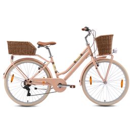 Cityrad Bikestar Gr. 41, lila, Fahrr&auml;der, Damen, 41cm, 26 Zoll (66,04cm), f&uuml;r Damen, Kettenschaltung