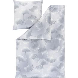 Bettw&auml;sche Estella "ISABELLA", grau (platinfarben), B/L: 155cm x 220cm, 1 Stk., 1 Stk., Mako-Interlock-Jersey, B/L: 80cm x 80cm, 2 Stk., Mako-Interlock-Jersey, Obermaterial: 100% Baumwolle, Bettw&auml;sche, Bettw&auml;sche, ABSOLUT B&Uuml;GELFREI