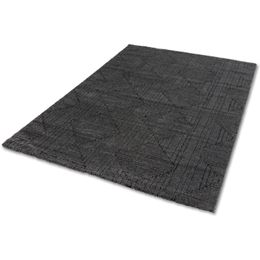 Sch&ouml;ner Wohnen Kollektion Teppich "Pure 6317-243", grau (anthrazit), B:80cm H:22mm L:150cm, Kunstfaser, SCH&Ouml;NER WOHNEN-KOLLEKTION, Teppiche, Teppich, Kurzflor, Hoch Tief Struktur, Wohnzimmer, Sch&ouml;ner Wohnen Kollektion