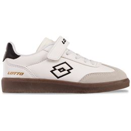 Sneaker Lotto, Kinder, Gr. 32, schwarz-wei&szlig; (wei&szlig;, schwarz), Synthetik, Schuhe Sneaker, - im angesagten Terrace Style