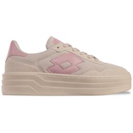 Plateausneaker Lotto, Damen, Gr. 38, rosa (sand, dunkelrose), Kunstfaser, Synthetik, Schuhe Plateausneaker, - mit Drehpunkt f&uuml;r mehr Wendigkeit in Sport & Freizeit