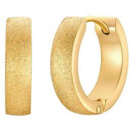 Paar Creolen EASTSIDE "Set: ES476", gelbgold, Ohrringe, Damen, 15,1, Edelstahl, aus Edelstahl