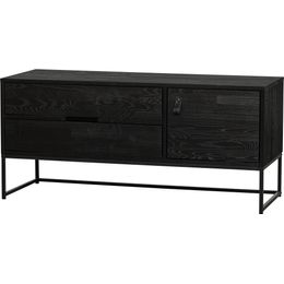 Lowboard Woood "Woood SILAS TV-M&Ouml;BEL", schwarznight, B:120cm H:55cm T:44cm, FSC-zertifiziertes teilmassives Holz, Sideboards, Lowboard, Silas TV-M&ouml;bel von Woood aus FSC-Kiefer mit modernem Design