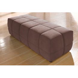 Hocker DOMO collection "Brandon", braun (dunkelbraun), B:150cm H:40cm T:60cm, Kunstleder SOFTLUX;Luxus-Microfaser in Antikleder-Optik(100% Polyester);Luxus-Microfaser (100% Polyester), Hocker, Polsterhocker, gro&szlig;e Ausf&uuml;hrung passend zu "Brandon", auch in Cord