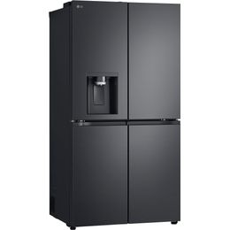 LG Multi Door "GMF960EV2E", Energieeffizienz: E (A-G), essence schwarz steel, NoFrost, K&uuml;hlschr&auml;nke, No Frost, Wasserspender mit Smart Fill, gro&szlig;er Nutzinhalt von 646 L, Topseller