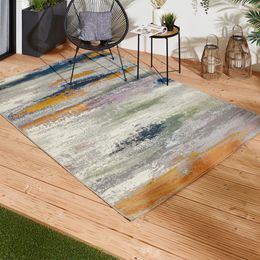 Teppich ANDIAMO "Portland", bunt (multi), B:80cm H:3mm L:150cm, Obermaterial: 75% Polypropylen, 25% Polyester, Teppiche, Teppich, modernes Design, In- und Outdoor geeignet, Balkon, Terrasse