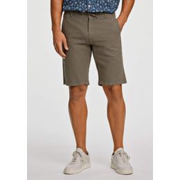 Shorts LINDBERGH "Leinenshorts Relaxed Fit, Loose Fit", Herren, Gr. S, dk army, Obermaterial: 55% Leinen, 45% Baumwolle, relaxed fit, Hosen Shorts