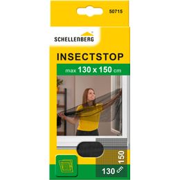 Fliegengitter-Gewebe Schellenberg "f&uuml;r Fenster ohne bohren", grau (rahmen: grau gewebe: anthrazit), B:130cm H:150cm, Insektenschutzgitter, Insektenschutz inkl. Befestigungsband, 130 x 150 cm, anthrazit, wei&szlig;