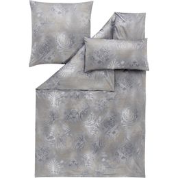Bettw&auml;sche Estella "SVIZZERA", grau, B/L: 155cm x 200cm, 1 Stk., 1 Stk., Schweizer Satin, B/L: 80cm x 80cm & 80cm x 40cm, 3 Stk., Schweizer Satin, Obermaterial: 100% Baumwolle, Bettw&auml;sche, Bettw&auml;sche, GRATIS-KISSEN 40x80 cm inklusive