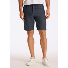 Shorts LINDBERGH "Leinenshorts Relaxed Fit", Herren, Gr. XXL, blau (navy), Obermaterial: 55% Baumwolle, 45% Leinen, relaxed fit, Hosen Shorts