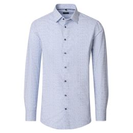 Businesshemd Venti "Venti Businesshemd Print", Herren, Gr. 41, Normalgr&ouml;&szlig;en, blau, 100% Baumwolle, bedruckt, schmal, Hemden
