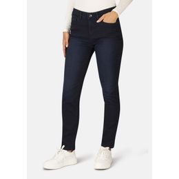5-Pocket-Jeans STOOKER WOMEN "Zermatt Thermo Straight Fit Jeans", Damen, Gr. 42, L&auml;nge 30, blau (schwarz indigo), Denim/Jeans, 63% Baumwolle, 34% Polyester, 3% Elasthan, straight fit lang, Jeans 5-Pocket-Jeans, Straight Fit Casual Clean Wash Denim Jeans f&uuml;r Damen
