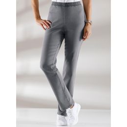 Dehnbund-Jeans Classic Basics, Damen, Gr. 42, Normalgr&ouml;&szlig;en, grau (grau, denim), 81% Baumwolle, 17% Polyester, 2% Elasthan, unifarben, lang, Jeans