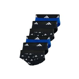 Slip adidas originals "Slip 6er Pack", Herren, Gr. L, bunt (schwarz, wei&szlig;, blau), Obermaterial: 95% Baumwolle CO. 5% Elasthan EL., Unterhosen Slip