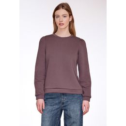 Sweatshirt STREET ONE STUDIO, Damen, Gr. 34, hazy rose, Sweatware, 60% Baumwolle, 40% Polyester, unifarben, normal, Rundhals, B&uuml;ndchen, Sweatshirts Sweatshirt, Rundhalsausschnitt