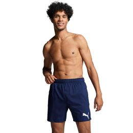 Badeshorts Puma "Puma SWIM MEN MID SHORTS", Herren, Gr. M, N-Gr, navy, Web, Obermaterial: 100% Polyester, Badehosen Badeshorts, mit elastischem Bund, Seitentaschen