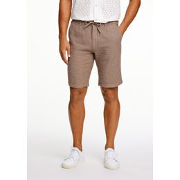 Shorts LINDBERGH "Leinenshorts Relaxed Fit", Herren, Gr. M, beige (dk stone), Obermaterial: 55% Baumwolle, 45% Leinen, relaxed fit, Hosen Shorts