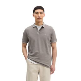 Marc O'Polo Poloshirt MARC O'POLO "aus Organic Cotton-Stretch", Herren, Gr. XXL, frozen taupe, Obermaterial: 95% Baumwolle, 5% Elasthan, unifarben, figurbetont, Rippb&uuml;ndchen, Shirts