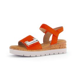 Riemchensandale Gabor "Riemchensandale", Damen, Gr. 37,5, orange, Schuhe Riemchensandale
