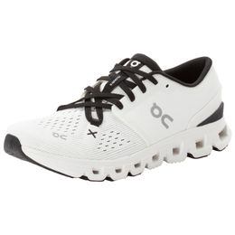 Sneaker On RUNNING "Cloud X 4", Damen, Gr. 38,5, ivory, schwarz, Textil, Schuhe Sneaker