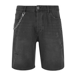 Shorts 2Y Premium "2Y Premium Herren 2Y Jeans Shorts", Herren, Gr. 30, Normalgr&ouml;&szlig;en, schwarz, 97% Baumwolle, 3% Elasthan, unifarben, normal, Hosen Shorts