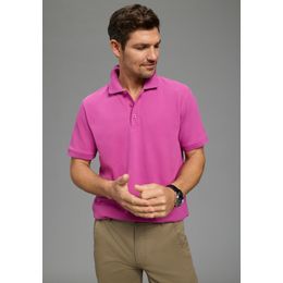 MAN'S WORLD Poloshirt MAN'S WORLD, Herren, Gr. 40/42 (XS), magenta, Piqu&eacute;, Obermaterial: 100% Baumwolle, unifarben, Basic, regular fit, Rundhals, Flachstrickb&uuml;ndchen, Shirts, Kurzarm, lockere Passform, unifarben