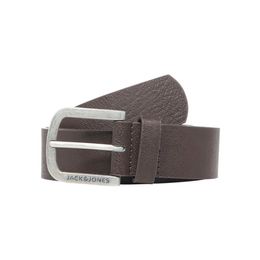 Jack & Jones Lederg&uuml;rtel JACK & JONES "JACHARRY BELT NOOS", Herren, Gr. 80, braun (dunkelbraun), Leder, unifarben, G&uuml;rtel Lederg&uuml;rtel