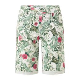 Shorts AENGELS "AENGELS Bermuda", Damen, Gr. 36, Normalgr&ouml;&szlig;en, jade gr&uuml;n, 97% Baumwolle, 3% Elasthan, gebl&uuml;mt, normal, Hosen Shorts
