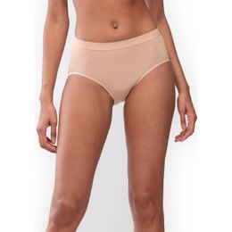 Taillenslip Mey "SERIE EMOTION", Damen, Gr. 52, beige (cream tan), Feinripp, Obermaterial: 50% Viskose, 46% Polyamid, 4% Elasthan, k&ouml;rpernah, Unterhosen Taillenslip, Ohne auftragende Seitenn&auml;hte